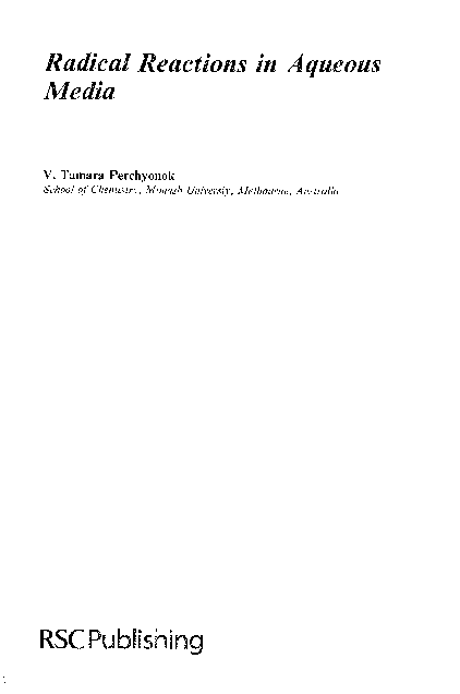(PDF) Radical Reactions in Aqueous Media