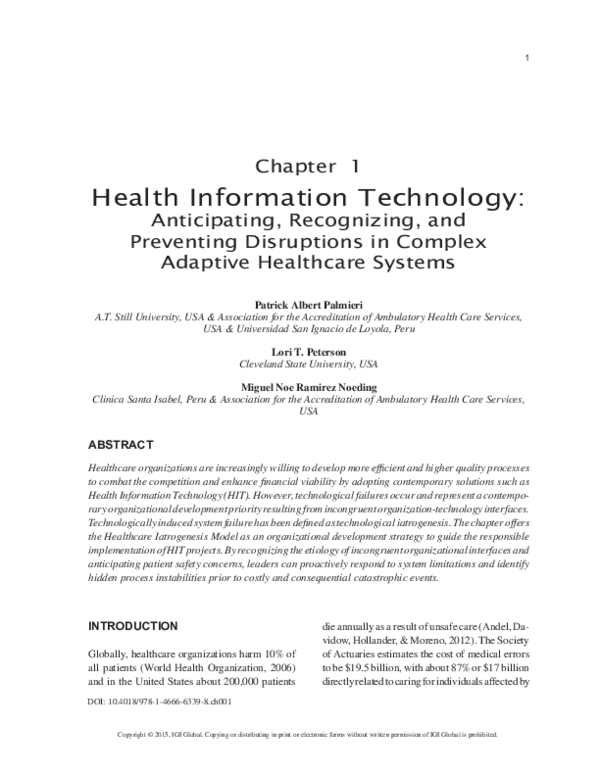(PDF) Health Information Technology