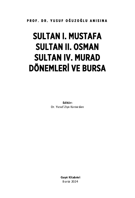 (PDF) IV. Murad’ın Bağdad’ı Yeniden Fethi Sonrası Yapılan Tahrir (1639)