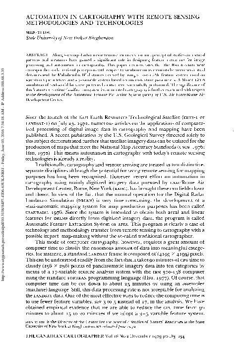(PDF) Automation in Cartography with Remote Sensing Methodologies and ...