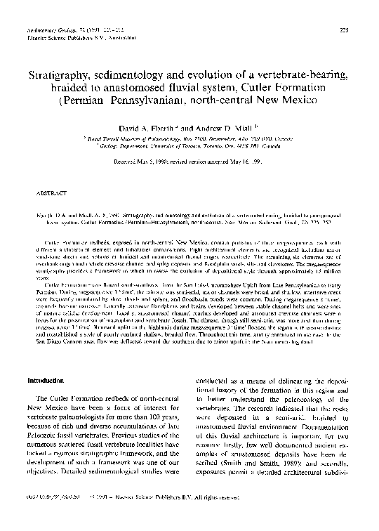 (PDF) Stratigraphy, sedimentology and evolution of a vertebrate-bearing ...