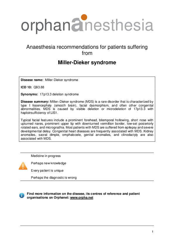 (PDF) Miller-Dieker Syndrome