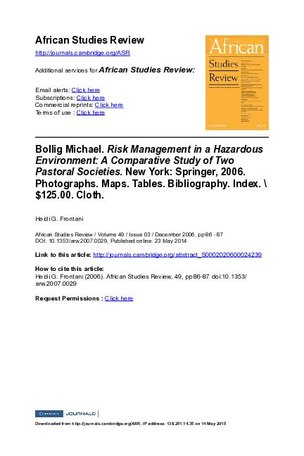 (PDF) Risk Management in a Hazardous Environment: A Comparative Study ...
