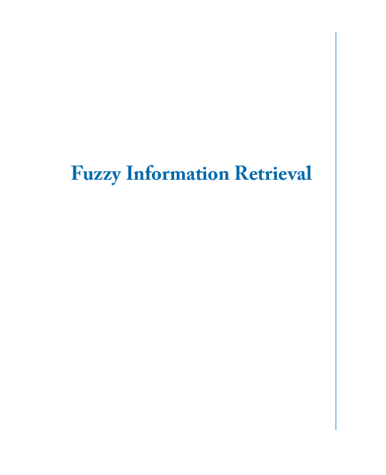 (PDF) Fuzzy Information Retrieval