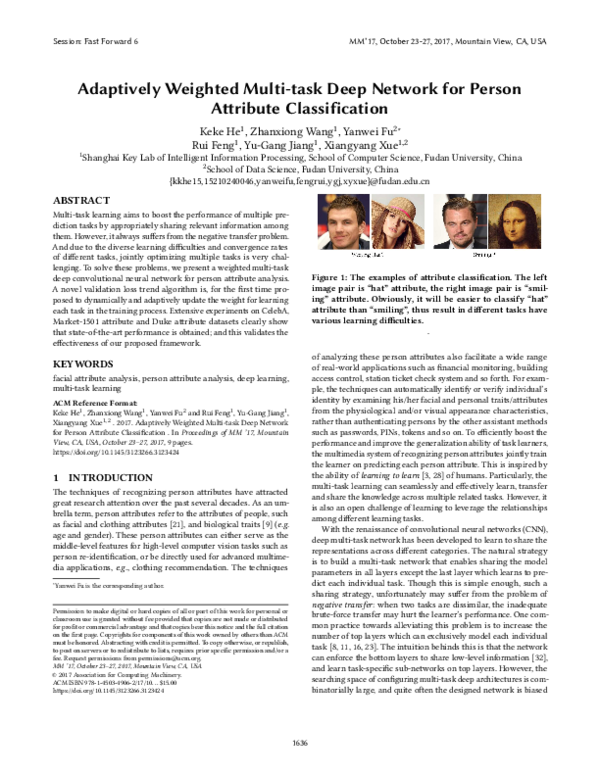 (PDF) Adaptively Weighted Multi-task Deep Network for Person Attribute Classification