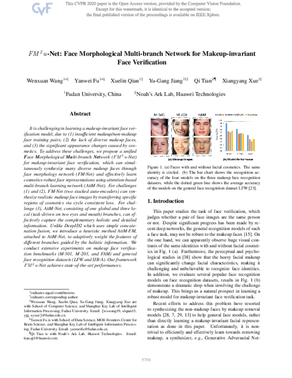 (PDF) FM2u-Net: Face Morphological Multi-Branch Network for Makeup ...