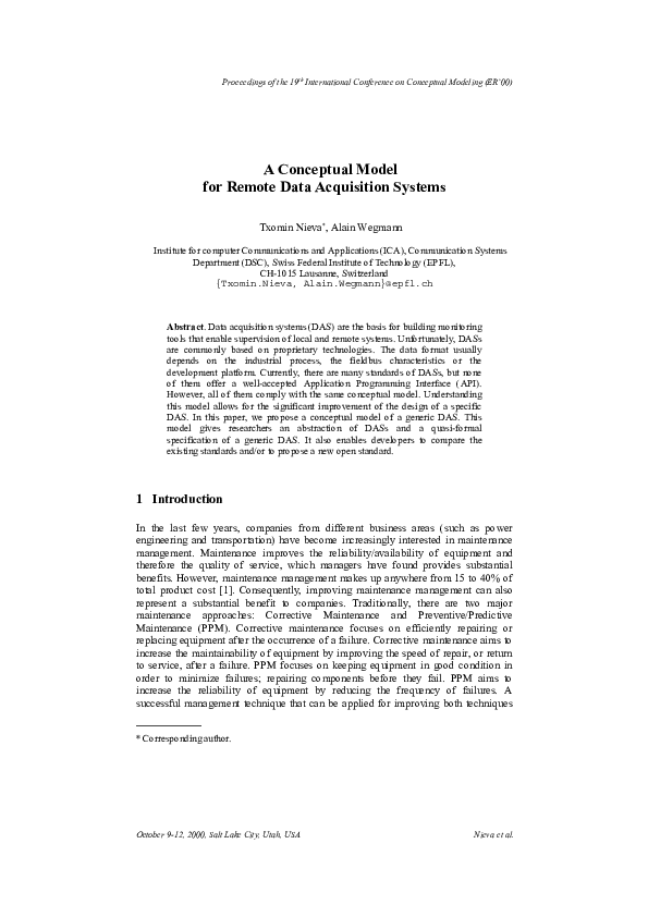 (PDF) A Conceptual Model for Remote Data Acquisition Systems