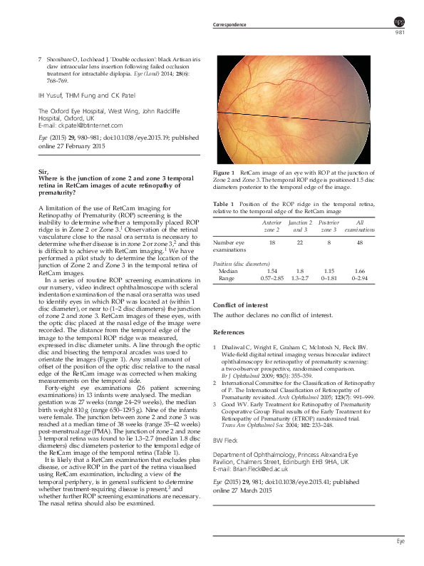 (PDF) Where is the junction of zone 2 and zone 3 temporal retina in ...