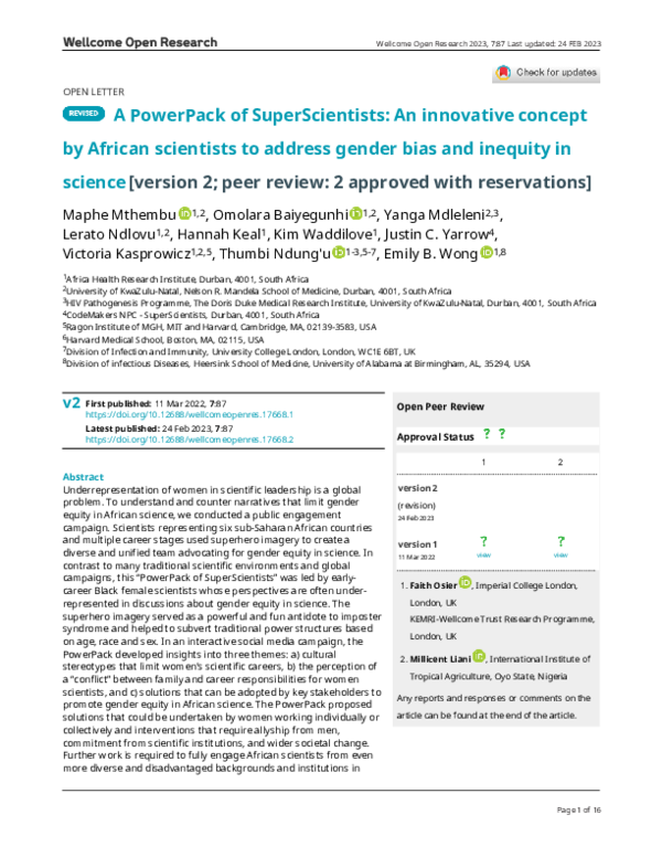 (PDF) A PowerPack of SuperScientists: An innovative concept by African ...