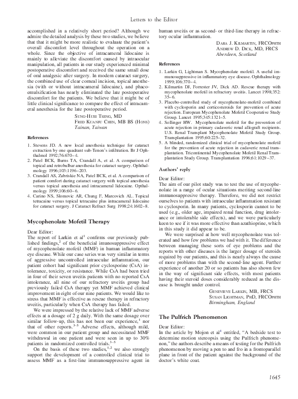 (PDF) The Pulfrich phenomenon