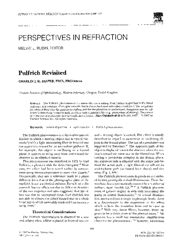 (PDF) Pulfrich revisited