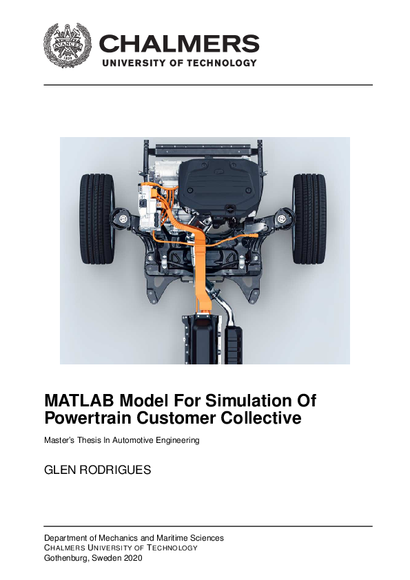 (PDF) MATLAB Model For Simulation Of Powertrain Customer Collective