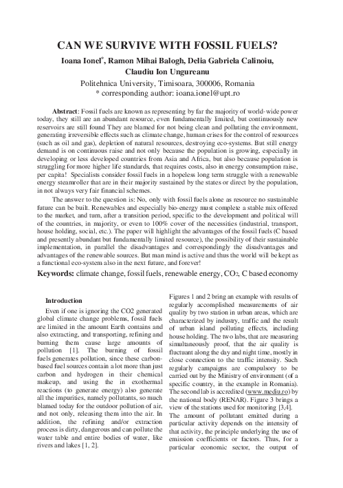 (PDF) Can we survive with fossil fuels?
