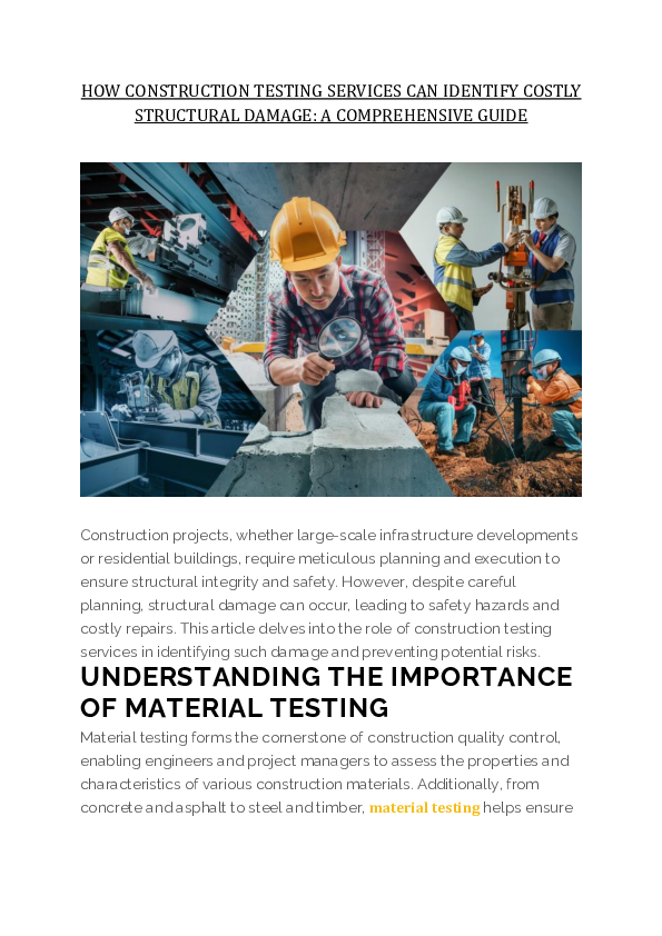 (PDF) HOW CONSTRUCTION TESTING SERVICES CAN IDENTIFY COSTLY STRUCTURAL ...
