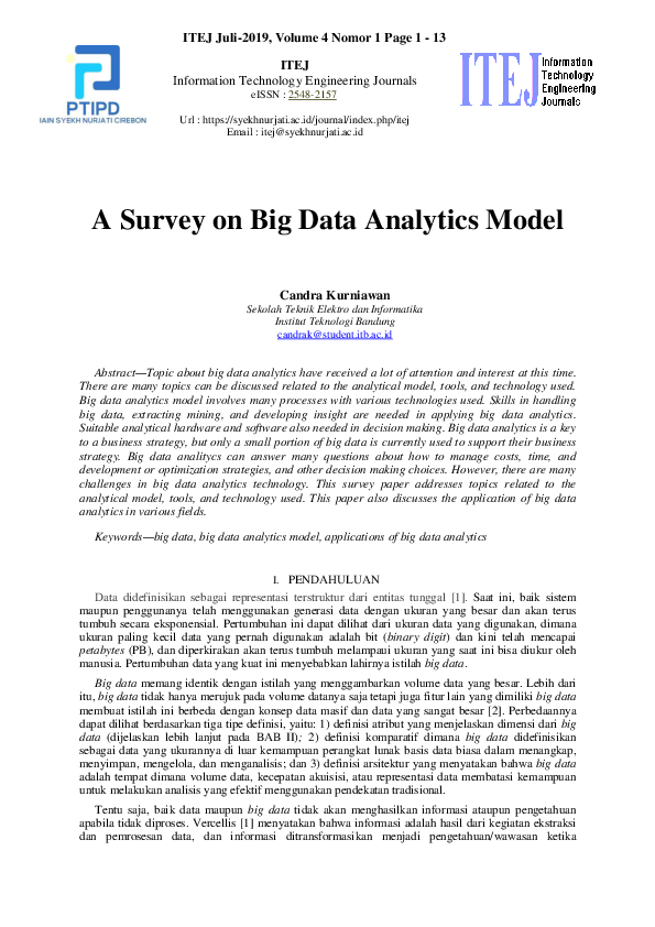 (PDF) A Survey on Big Data Analytics Model
