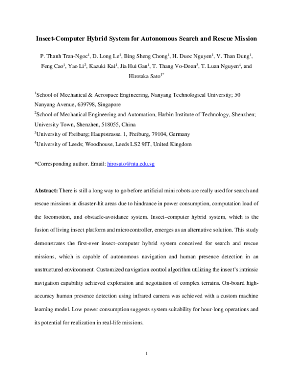 (PDF) Insect-Computer Hybrid System for Autonomous Search and Rescue ...