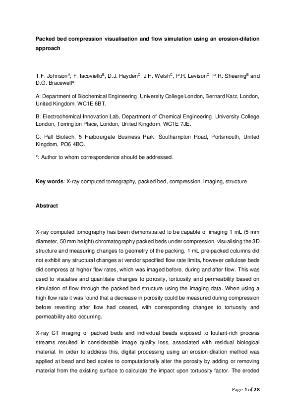 (PDF) Packed bed compression visualisation and flow simulation using an ...