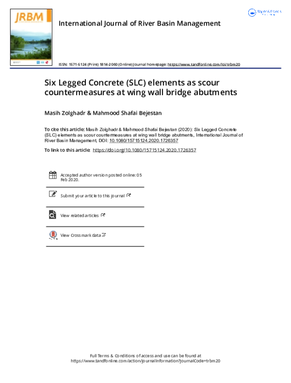 (PDF) SLC Elements for Scour Mitigation at Bridge Abutments