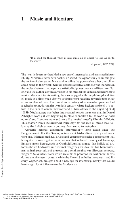 (PDF) Music and literature