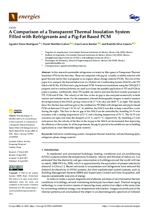 (PDF) A Comparison of a Transparent Thermal Insulation System Filled ...