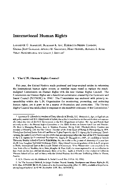 (PDF) International Human Rights