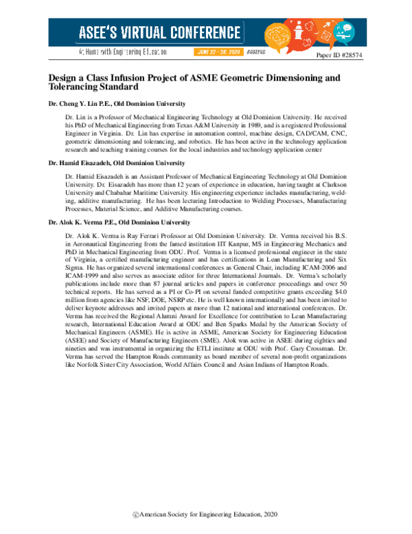 (PDF) Design a Class Infusion Project of ASME Geometric Dimensioning ...