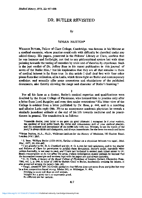 (PDF) Dr. Butler revisited