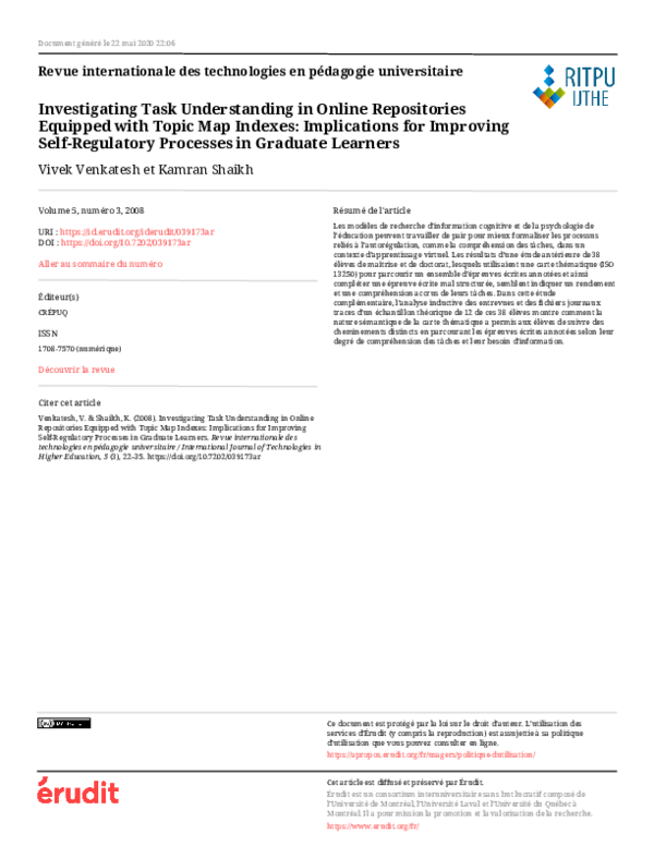 (PDF) Investigating Task Understanding in Online Repositories Equipped with Topic Map Indexes ...