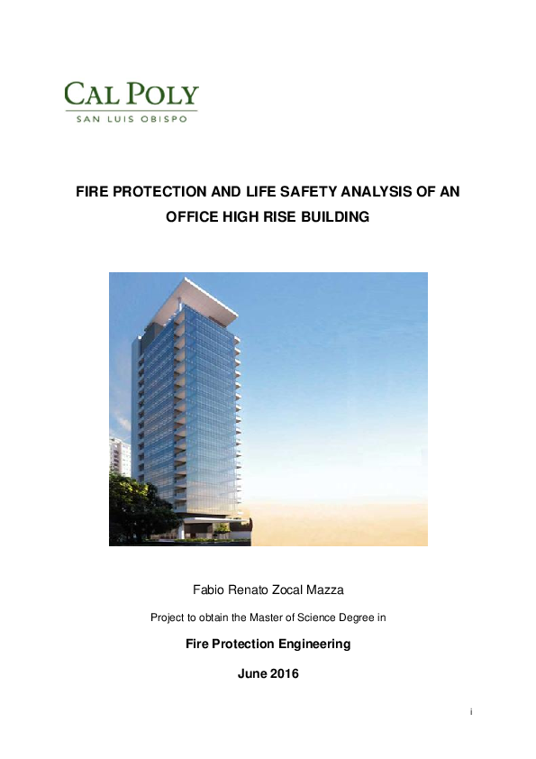 (PDF) Office High Rise Building- Fire Protection and Life Safety Analysis