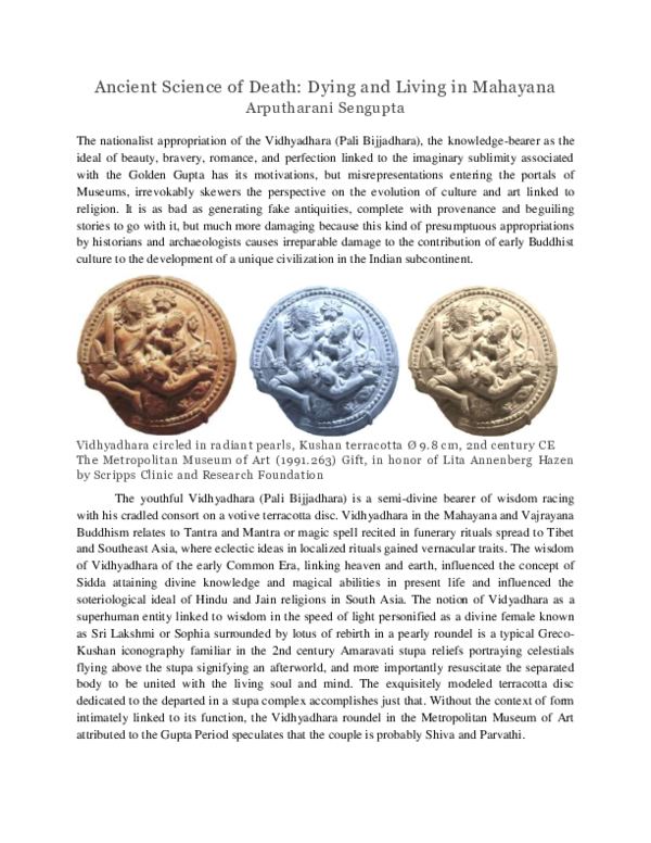 (PDF) Ancient Science of Death: Dying and Living in Mahayana
