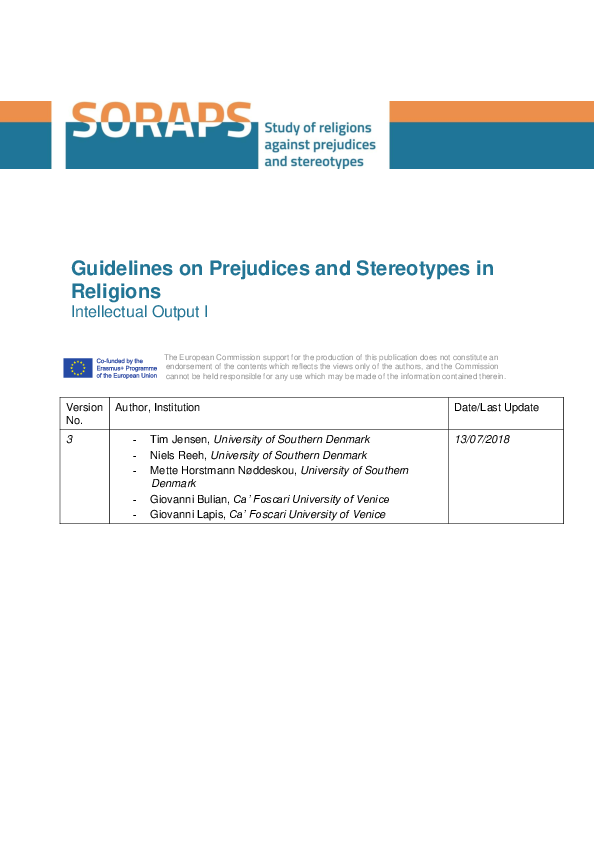 (PDF) Guidelines on Prejudices and Stereotypes in Religions | Niels ...
