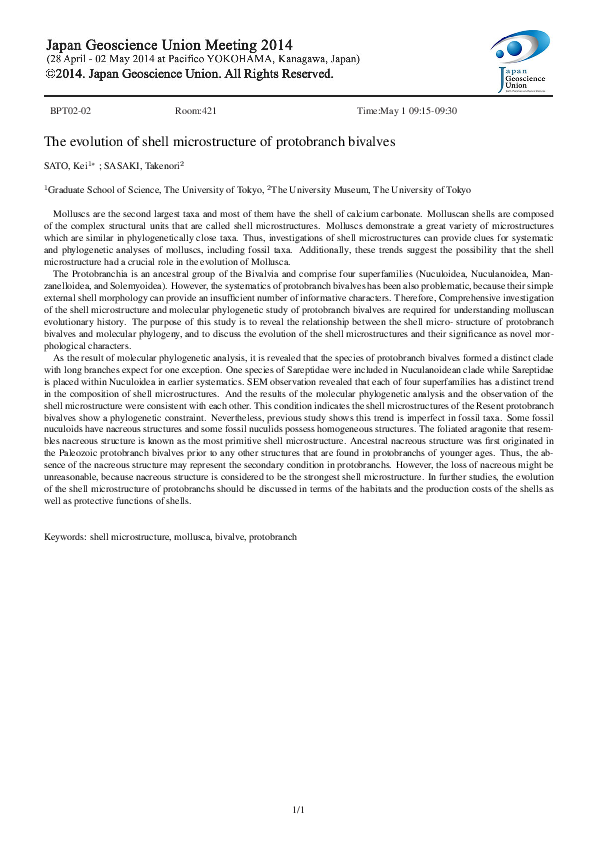 (PDF) The evolution of shell microstructure of protobranch bivalves