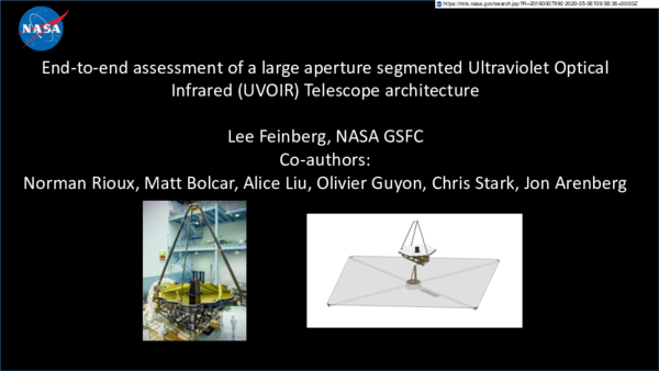 (PDF) Assessment of Large Aperture UVOIR Telescope