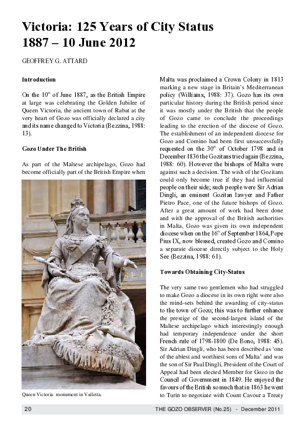 (PDF) Victoria : 125 years of city status 1887-10 June 2012