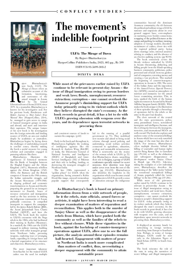(PDF) ULFA: The Mirage of Dawn by Rajeev Bhattacharyya