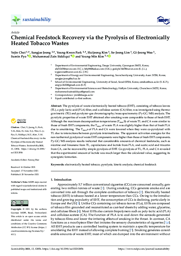 (PDF) Chemical Feedstock Recovery via the Pyrolysis of Electronically ...
