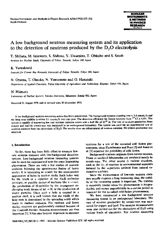 (PDF) A low background neutron measuring system and its application to ...