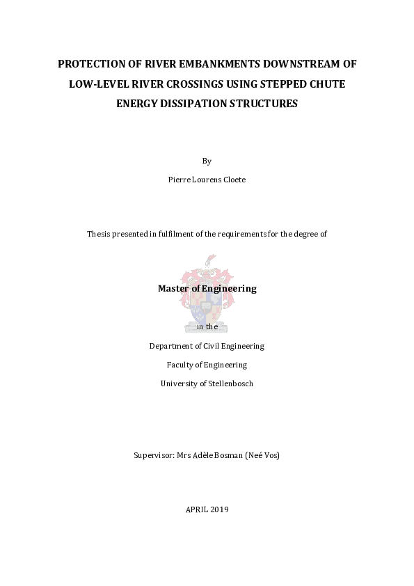 (PDF) Protection of river embankments downstream of low-level river ...