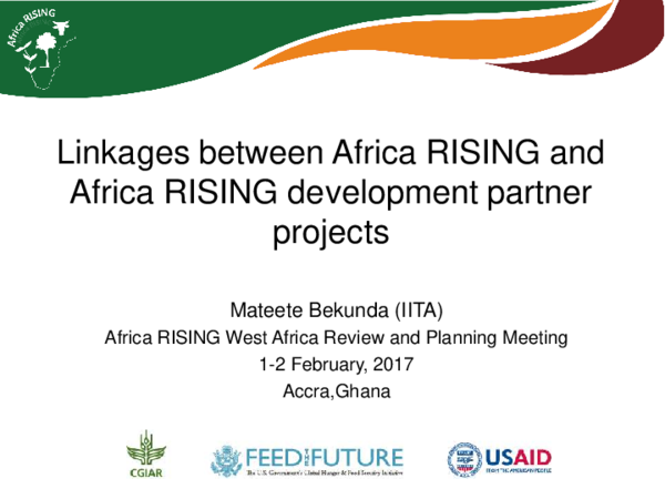 (PDF) Linkages between Africa RISING and Africa RISING development ...