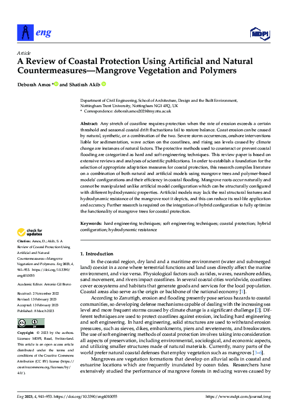 (PDF) A Review of Coastal Protection Using Artificial and Natural ...