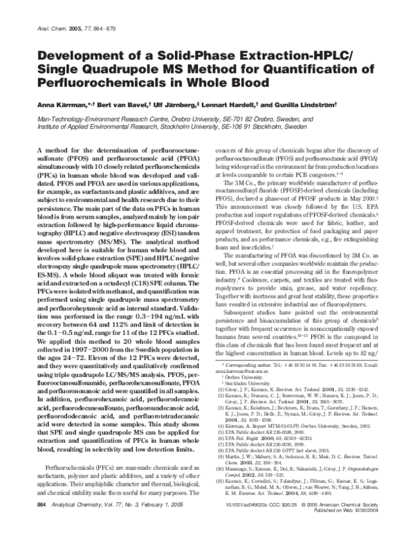 (PDF) Development of a Solid-Phase Extraction-HPLC/Single Quadrupole MS ...