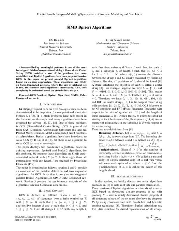 (PDF) SIMD Bpriori Algorithms
