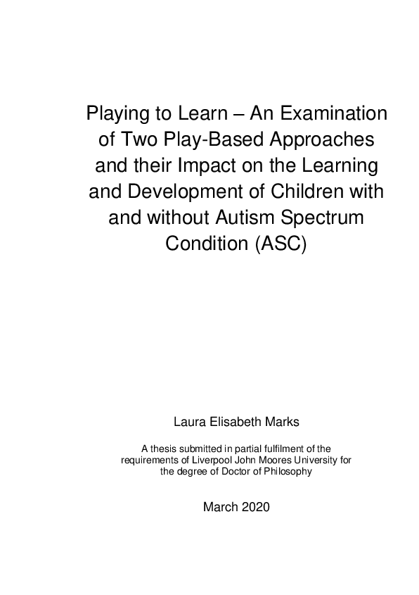 (PDF) Playing to Learn – An Examination of Two Play-Based Approaches ...