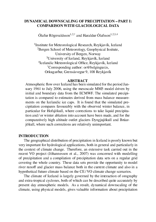 (PDF) Dynamical downscaling of precipitation–Part I: Comparison with glaciological data
