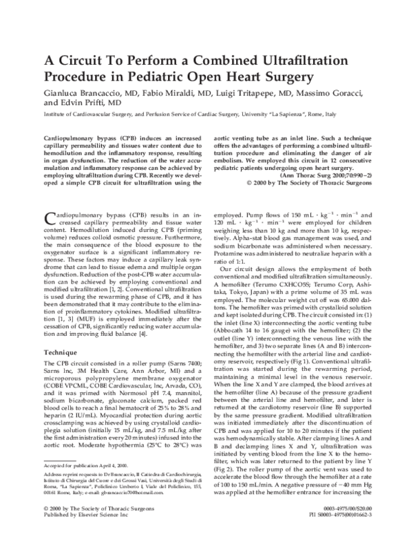 (PDF) A circuit to perform a combined ultrafiltration procedure in ...