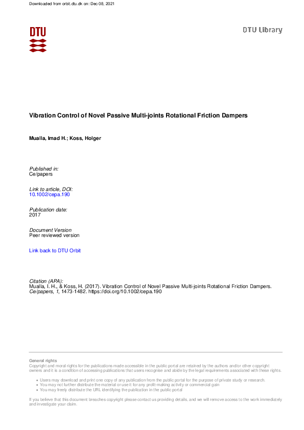 (PDF) 06.08: Vibration Control of Novel Passive Multi-joints Rotational ...