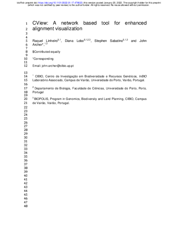 (PDF) CView: A network based tool for enhanced alignment visualization