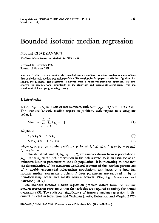 (PDF) Bounded isotonic median regression