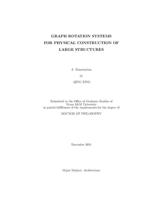 (PDF) Graph Rotation Systems for Physical Construction of Large Structures