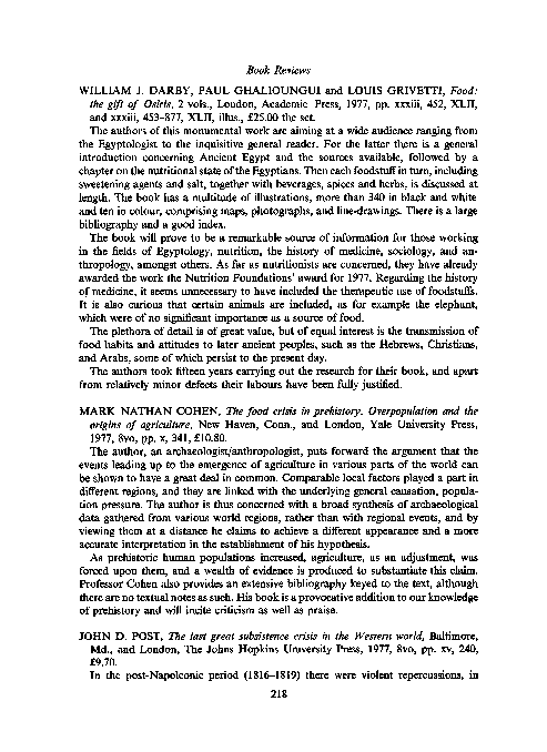 (PDF) Food: The Gift of Osiris